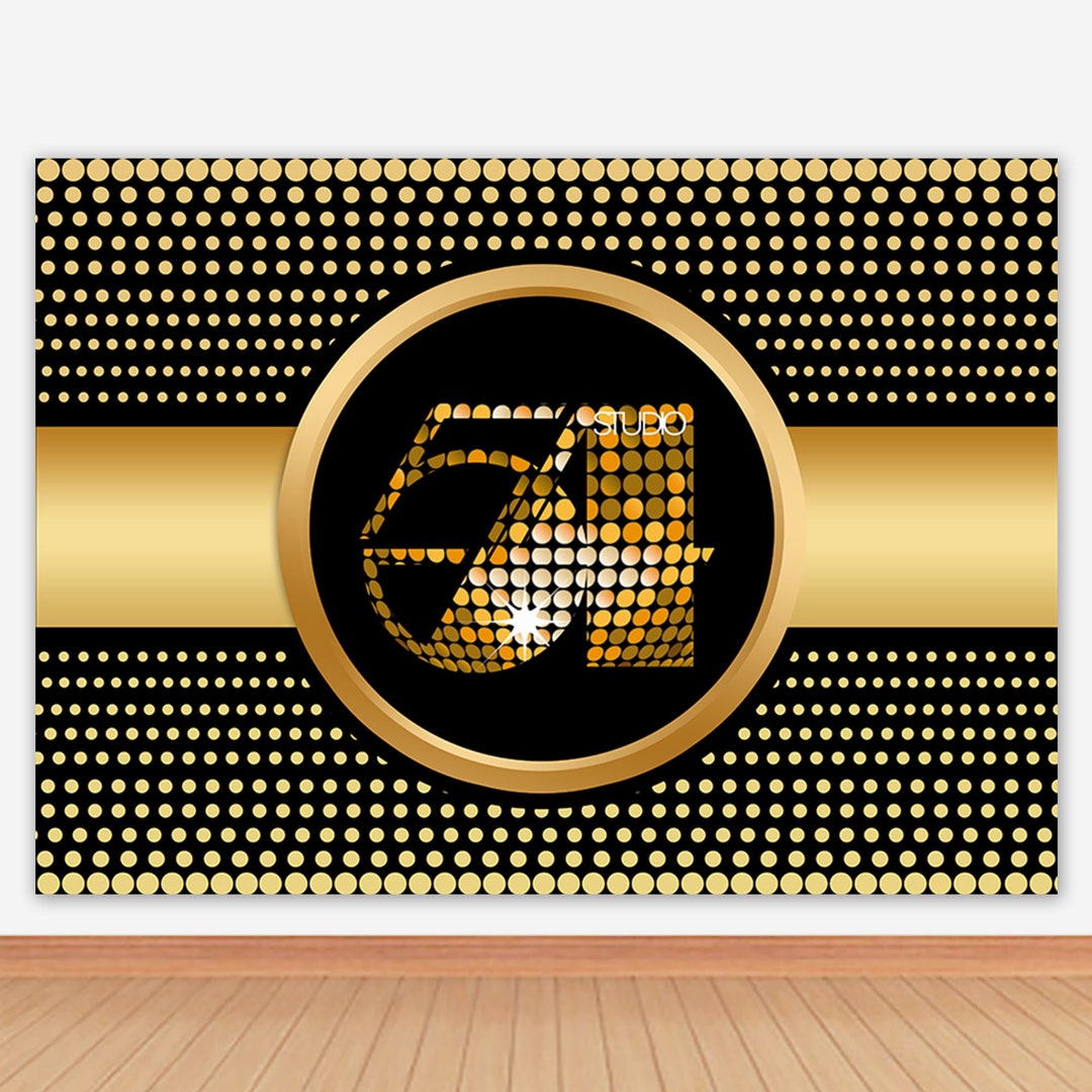 Studio 54 Photo Backdrop Gold and Black Photography Background Birthday ...