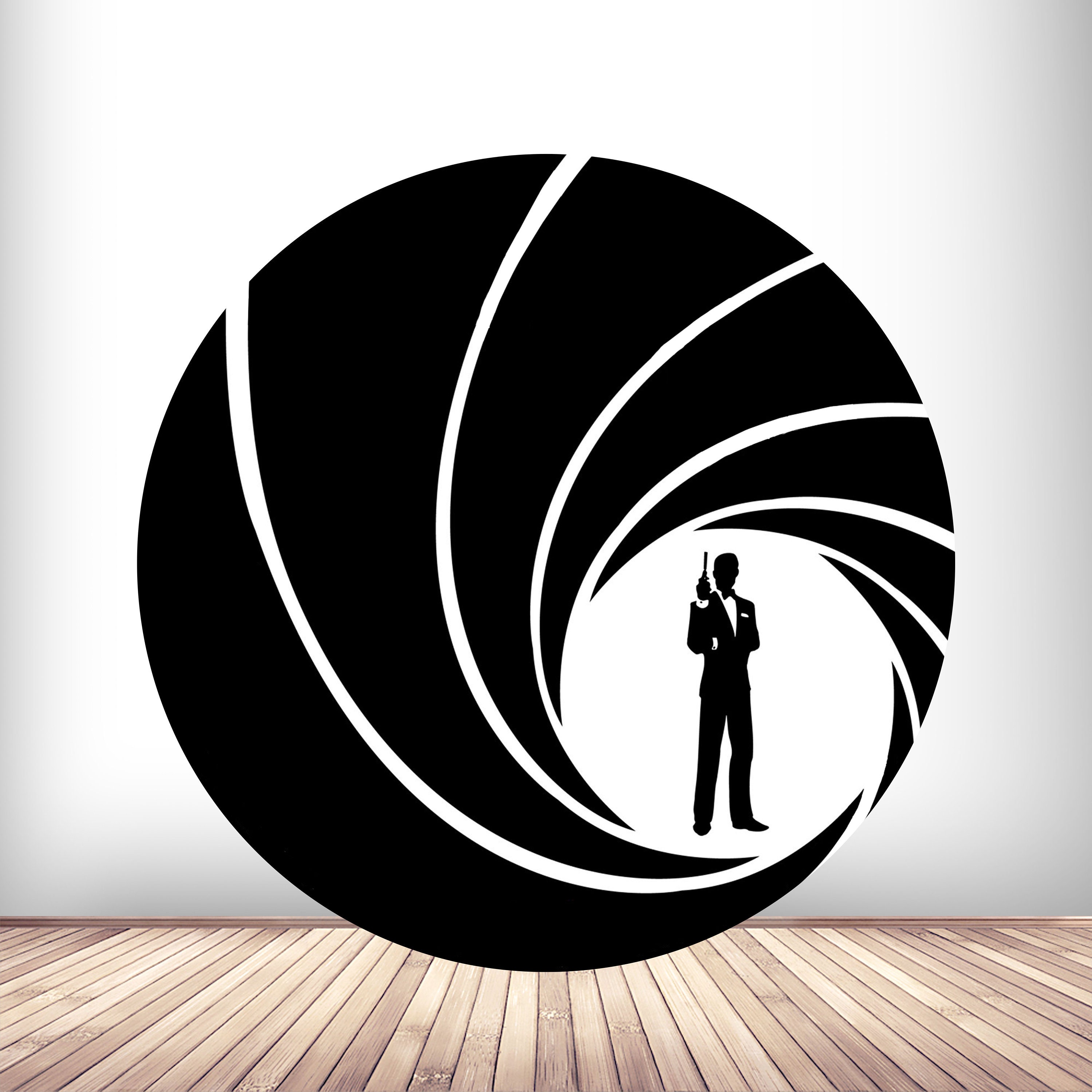 James Bond 007 Round Photo Backdrop Happy Birthday Agent Movie - Etsy ...