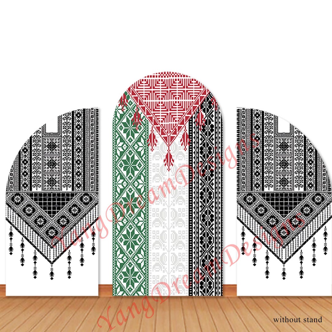 Palestinian Embroidery Photo Backdrop: Henna Arch, Wedding Decor ...