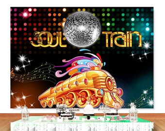 Soul Train Birthday Backdrop Soul Train Gold Backdrop Soul - Etsy
