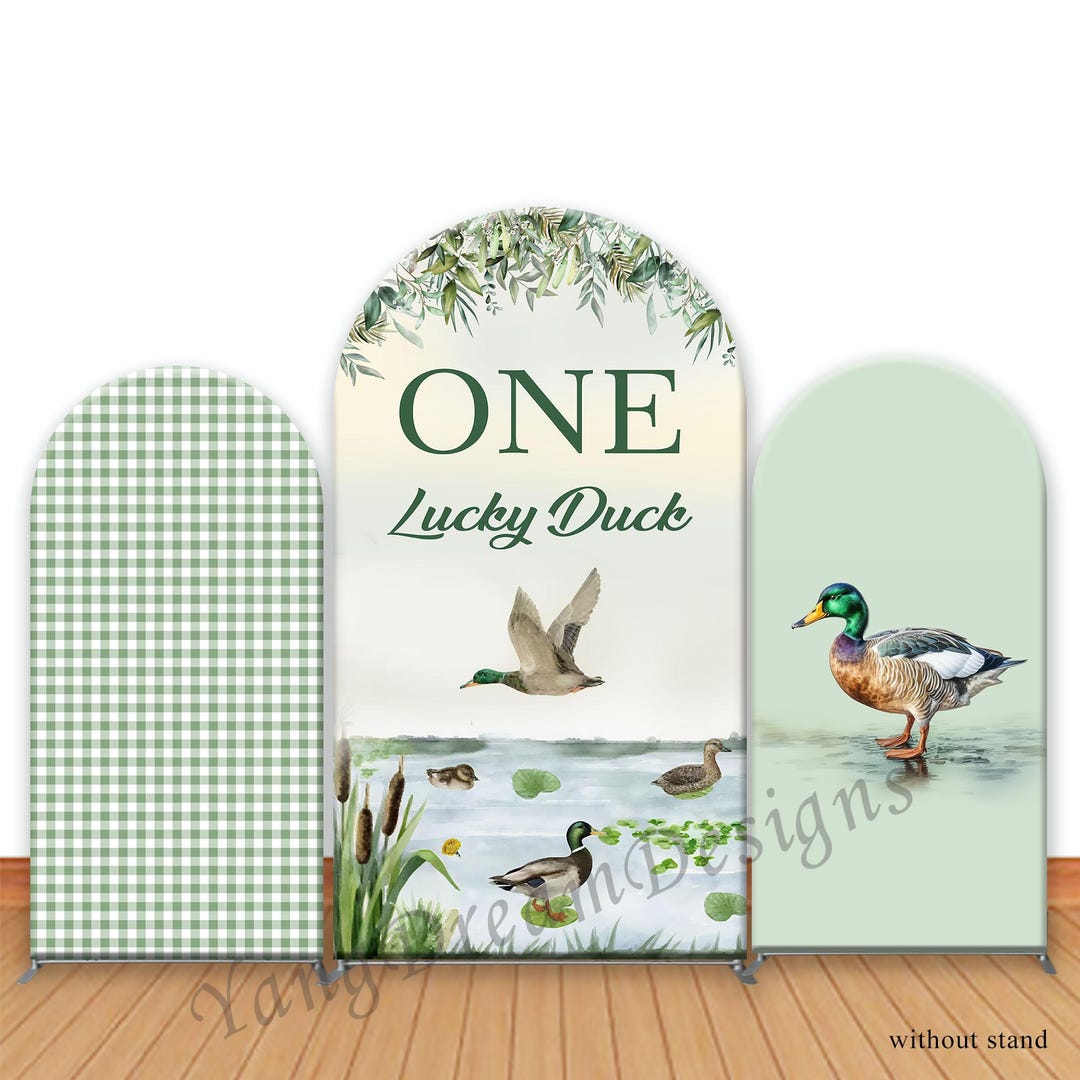 One Lucky Duck 1st Birthday Backdrop: Photo Booth Arch Cover - Etsy