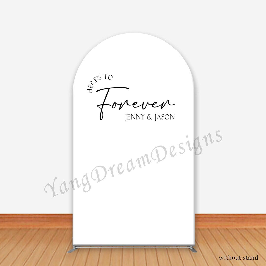 Forever Wedding Arch Backdrop Cover: Custom Engagement Photo Booth ...