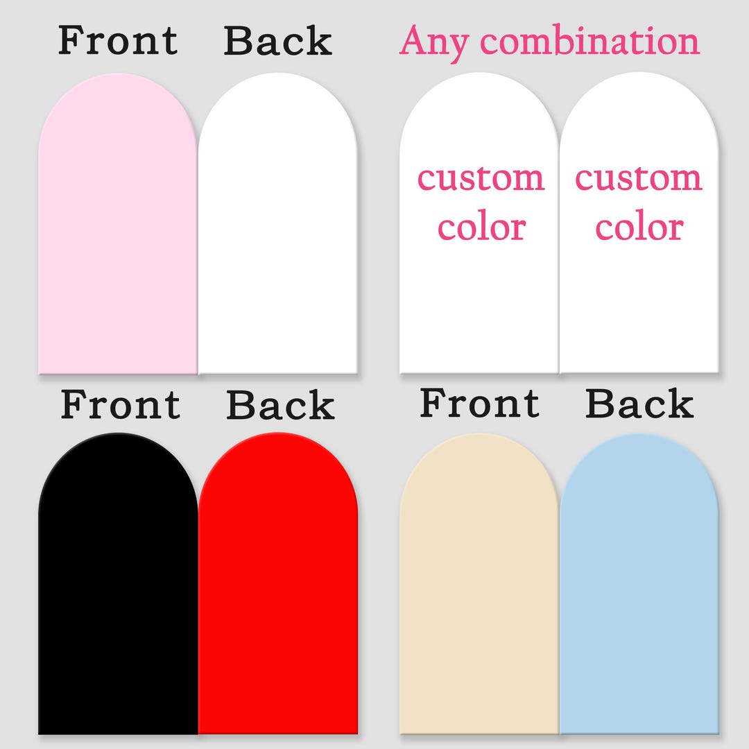 Custom 2-sided Different Colors Photo Backdrop Arch Cover Birthday ...