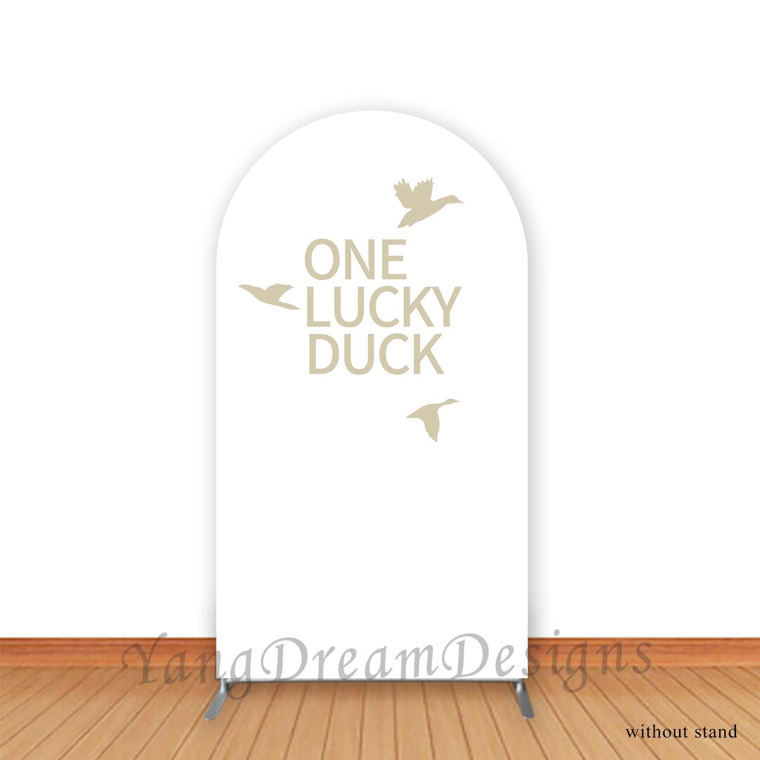 One Lucky Duck Backdrop Arch Cover First Birthday Hunting Theme Photo ...