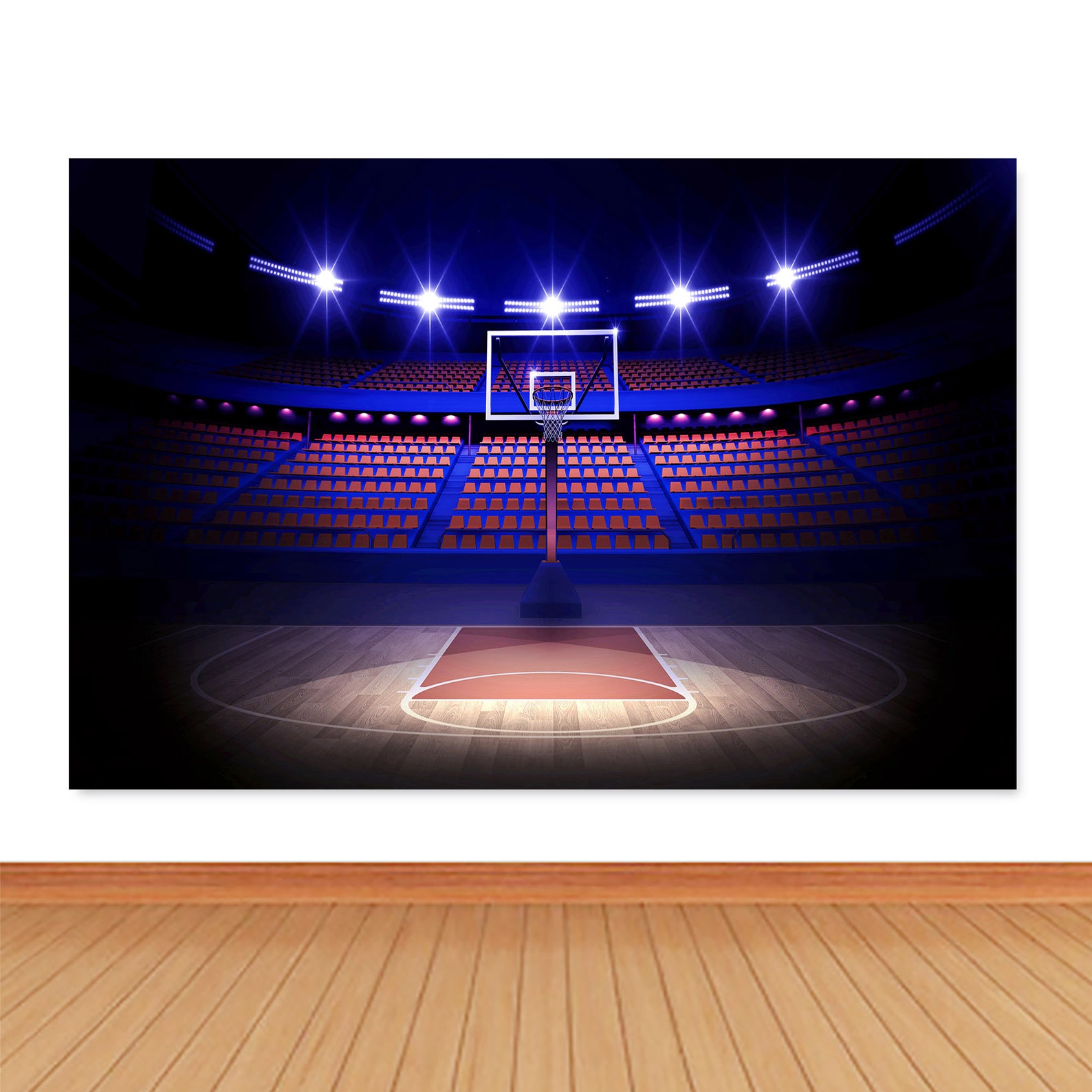 Basketball Court Photo Backdrop Sport Arena Game Boys Birthday - Etsy