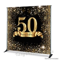 50th Birthday Backdrop Custom, Cheers to 50 Years Backdrop, 50 and ...