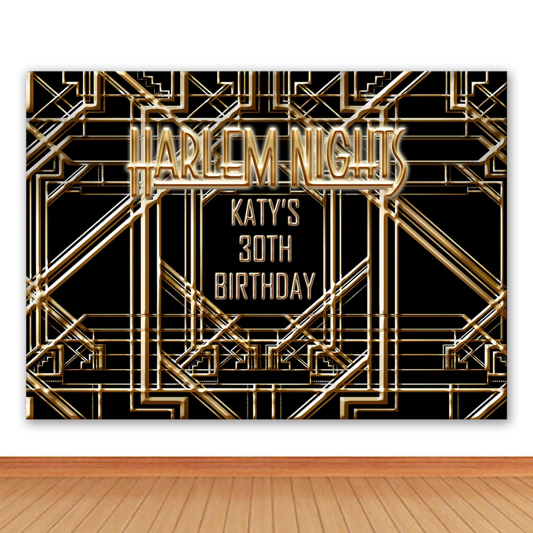 Harlem Nights Gatsby Backdrop: Birthday Photo Banner - Etsy