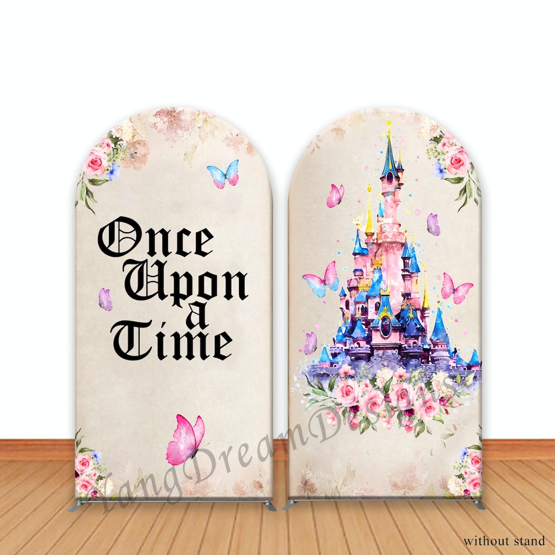 Fairy Tale Castle Backdrop: Princess Birthday Party, Butterfly Arch - Etsy
