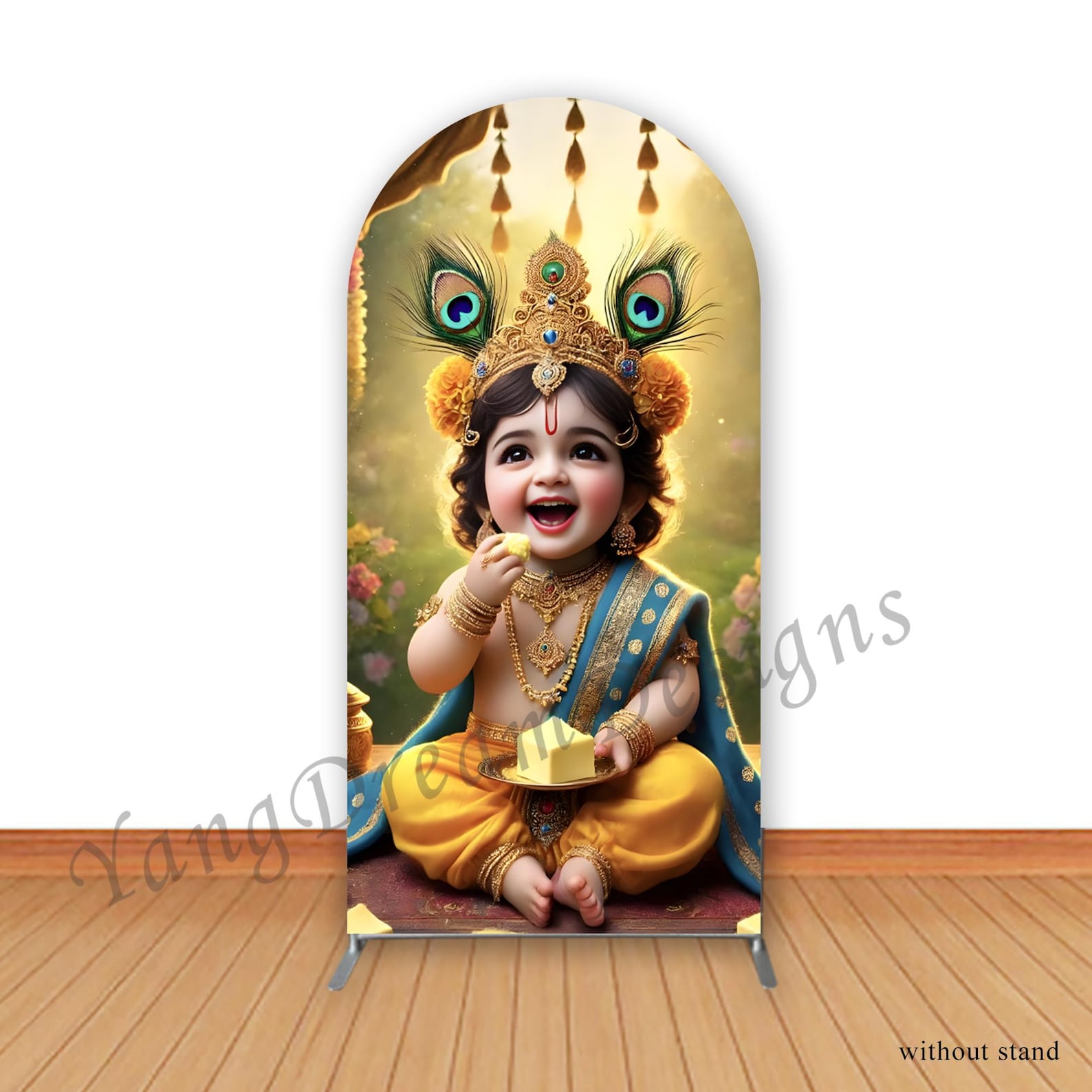 Krishna Theme Arch Backdrop Cover: Baby Shower Birthday Party Decor - Etsy