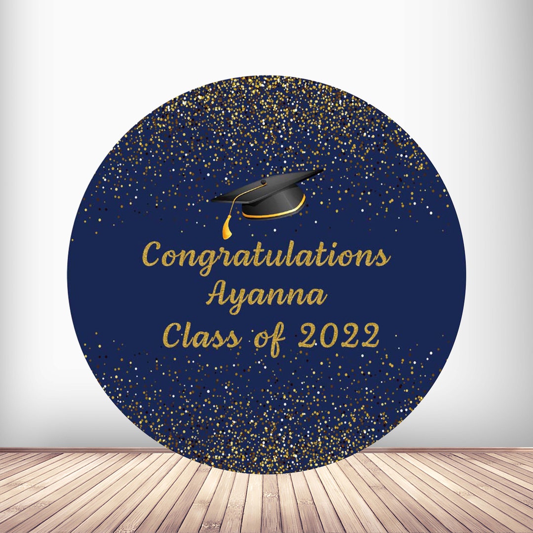 Class of 2023 Round Photo Backdrop College Graduation Bachelor - Etsy