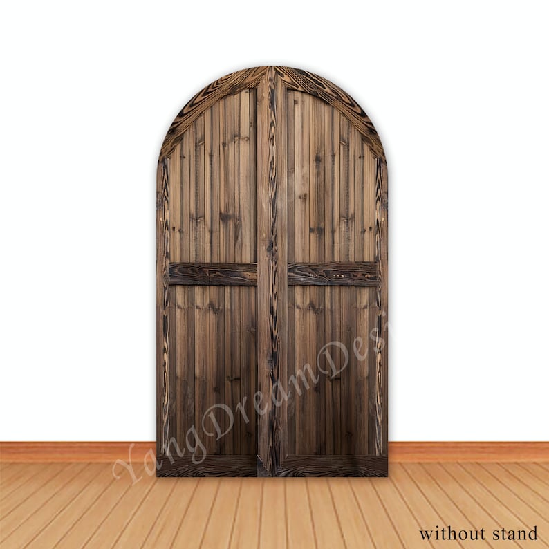 Wood Texture Arch Backdrop Cover: Double-sided Fabric Photography ...