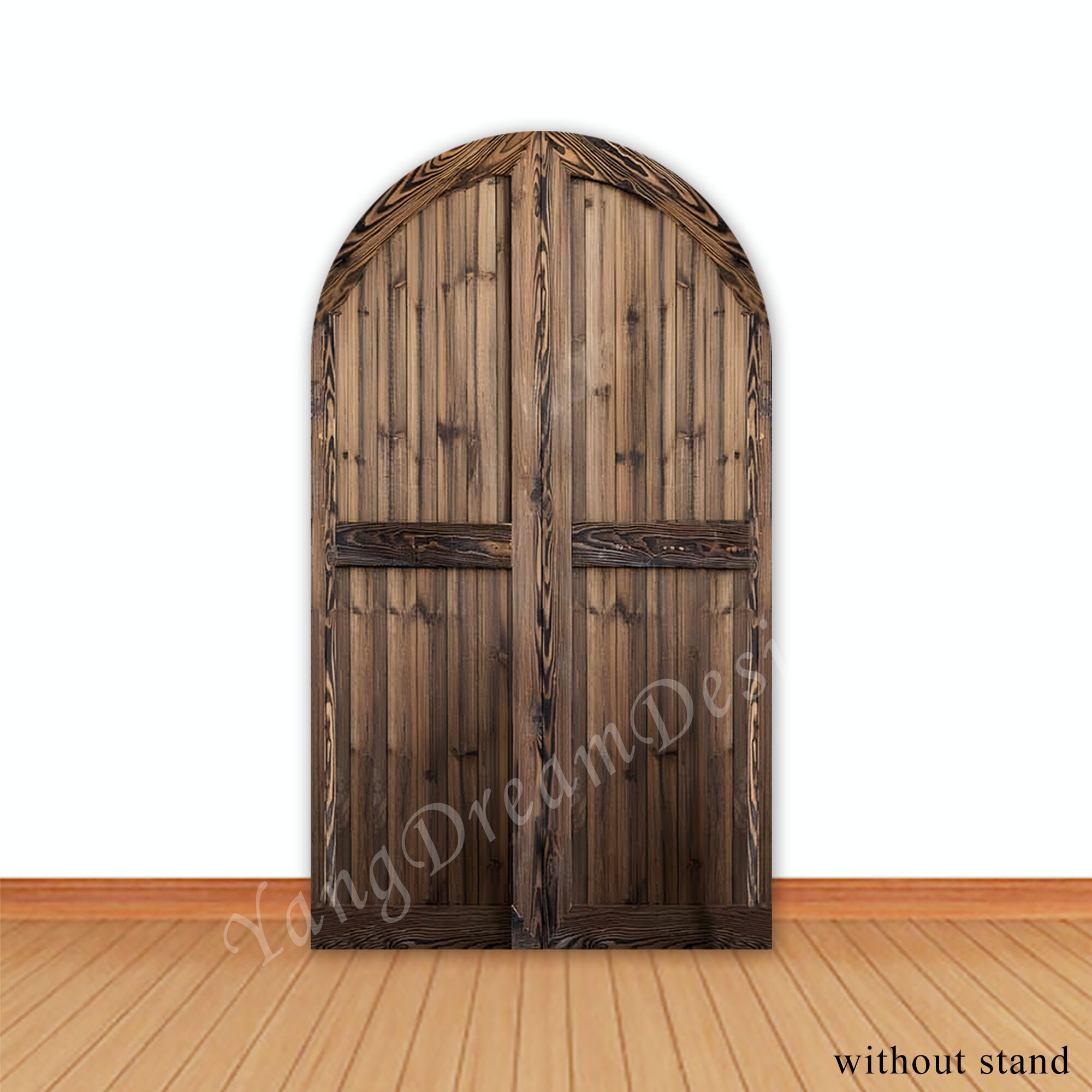 Wood Texture Arch Backdrop Cover: Double-sided Fabric Photography ...
