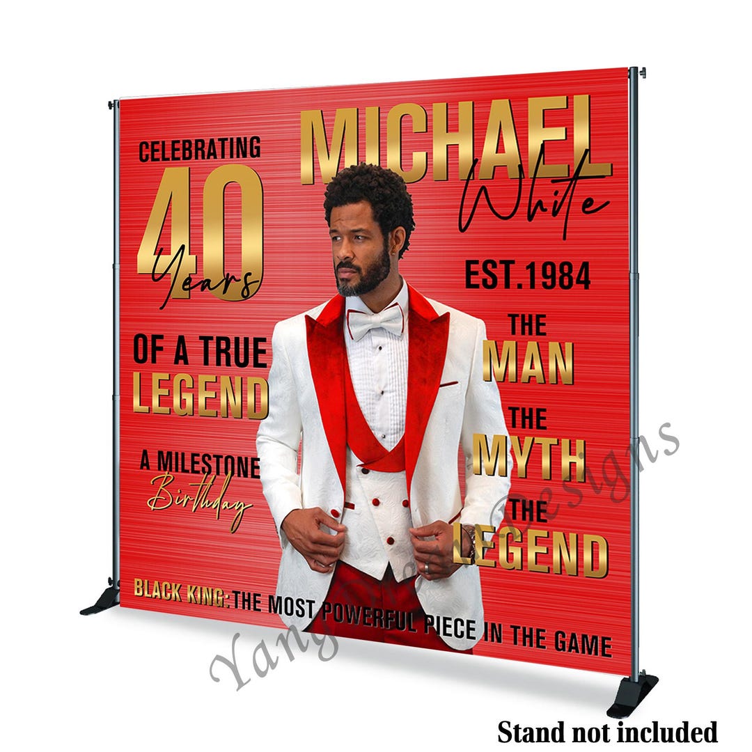 Man Birthday Backdrop the Man the Myth the Legend Magazine Photography ...