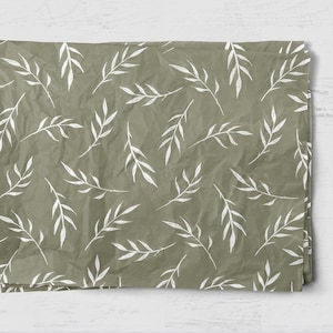 Leaves Tissue Paper Design, Digital Branding Stationery, Wrapping Paper ...
