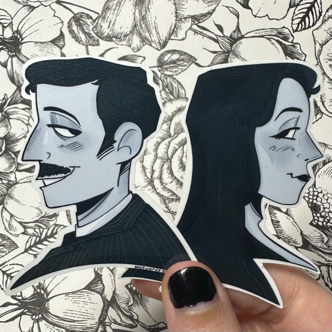 Addams Family Vinyl Sticker Set // Gomez & Morticia Aesthetic - Etsy