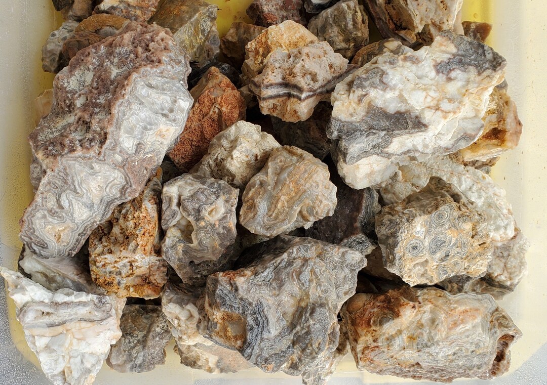 Crazy Lace Agate Collection: 10 Lb Georgia Stones for Lapidary, Cabbing ...