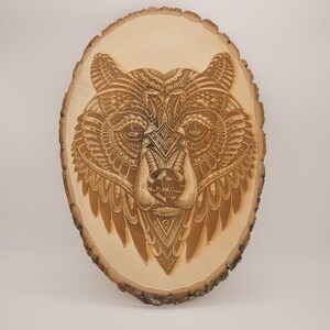 Custom Laser Engraved Tribal Bear Wall Art - Etsy