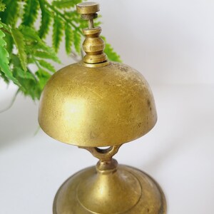 Vintage Brass Desk Bell / Hotel Bell / Service Ringer / Shop Counter ...