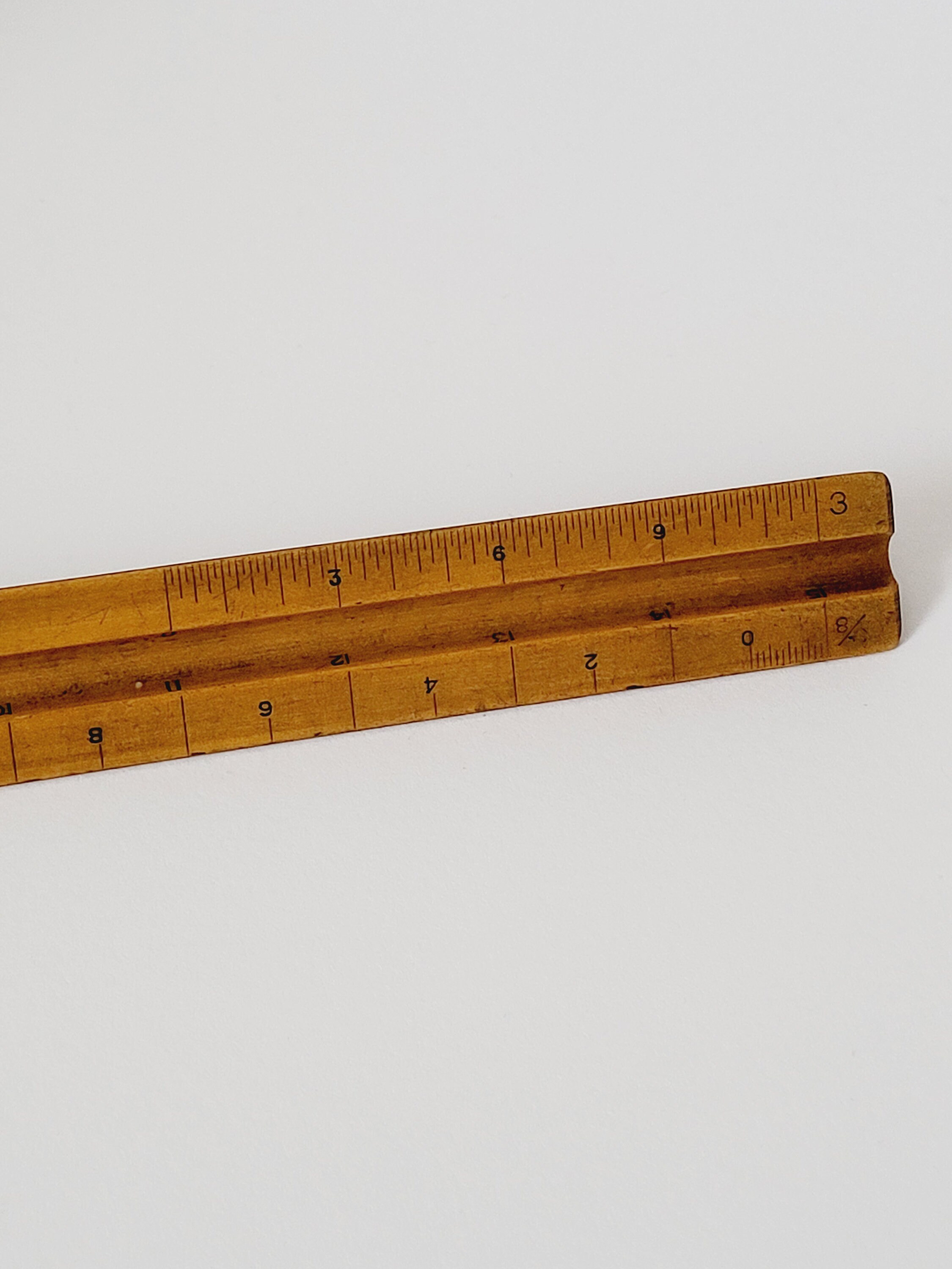 Vintage Wooden Imperial Triangular Scale Ruler 12 Architectural Scales ...