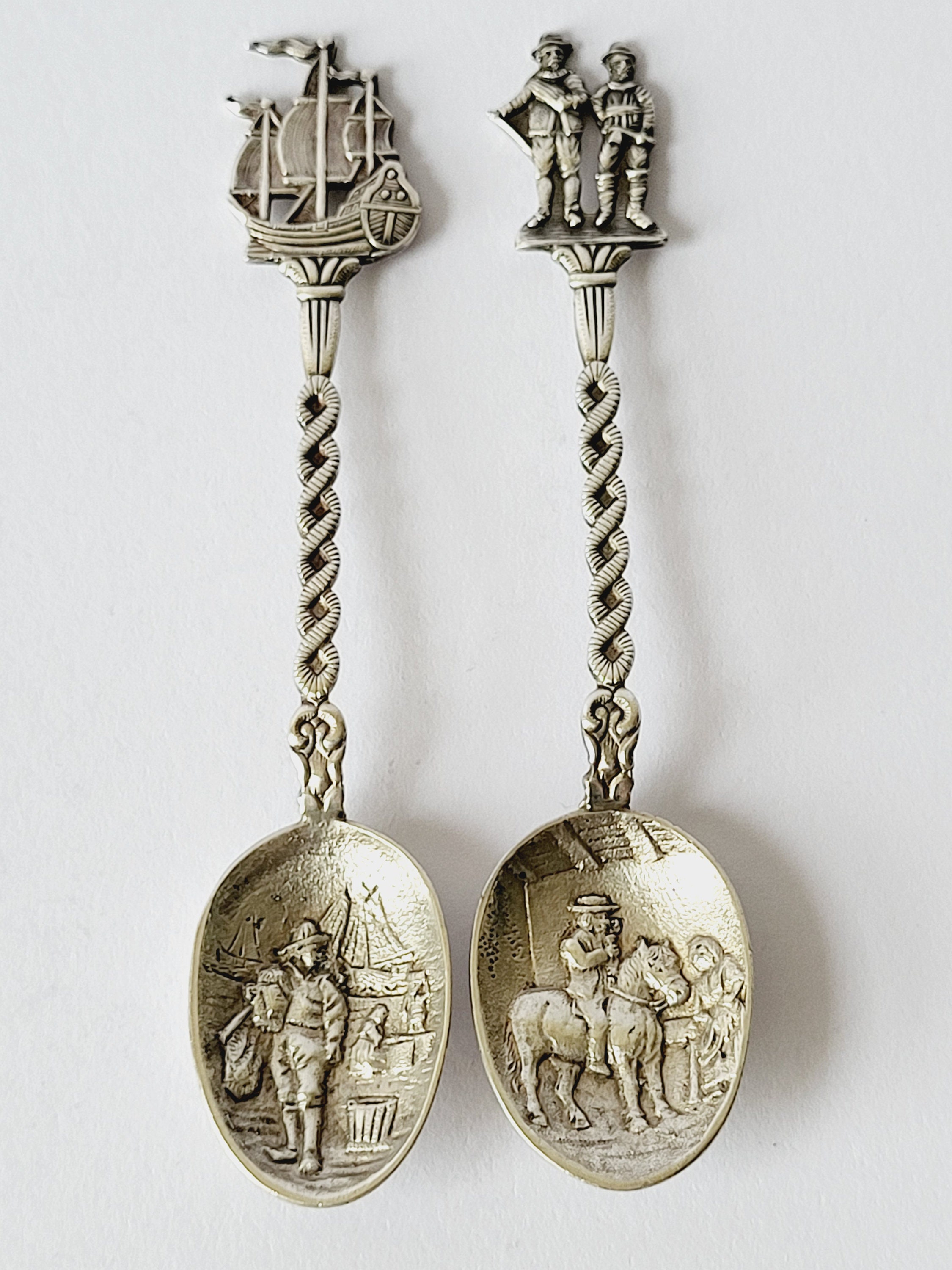 Dutch Set of 6 Highly Decorative Vintage Collectable Silver Plated ...