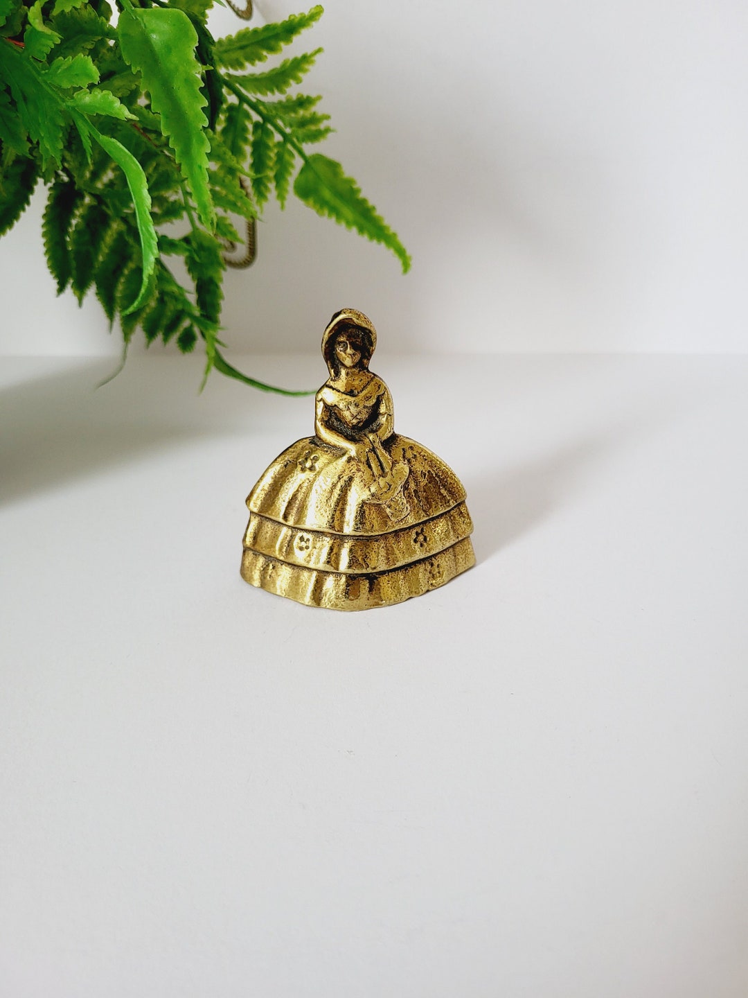 Quirky Small Brass Lady Bell - Vintage Bell Ringer - Lady - Height - 7 ...