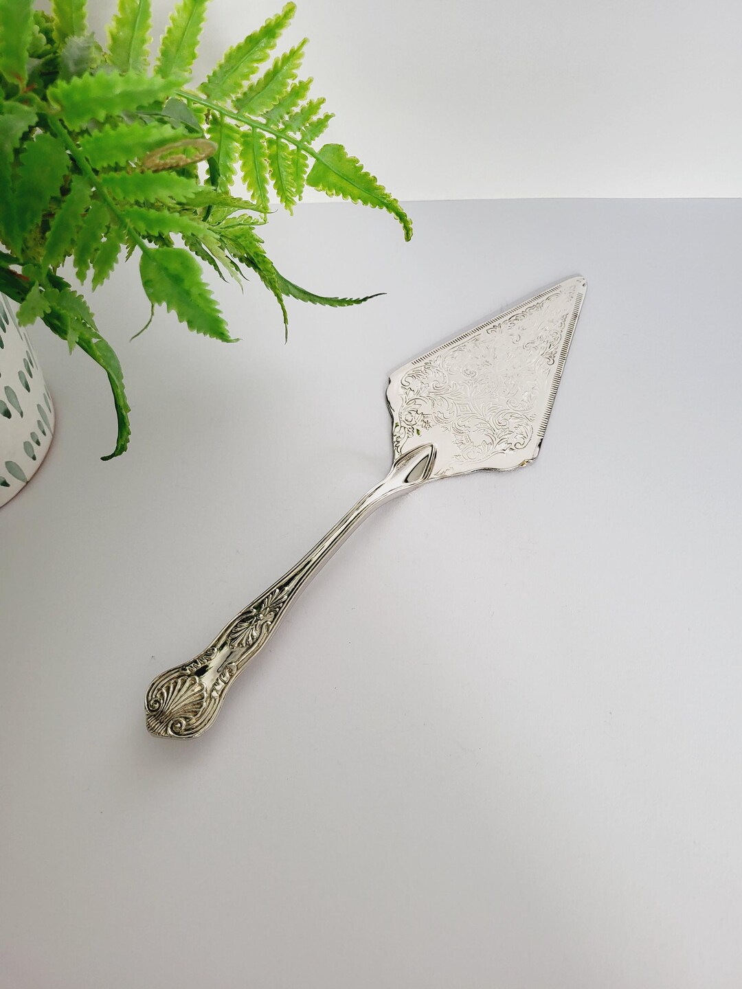 Large Decorative Silver Plated Pie Slice / Cake Slice - Length - 29.5 ...