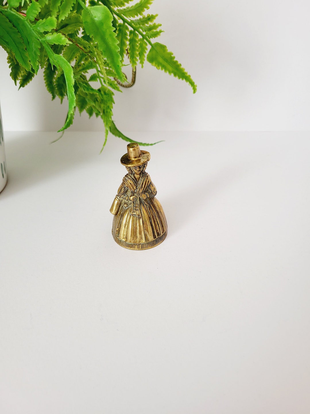 Quirky Small Ornamental Brass Lady Bell Quirky Vintage Bell Ringer ...