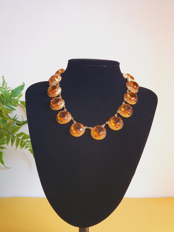 Stunning Mid Century Vintage Heavy Gold Tone Metal an… - Gem