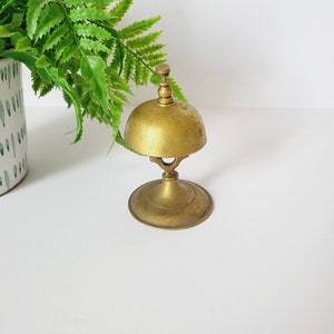 Vintage Brass Desk Bell / Hotel Bell / Service Ringer / Shop Counter ...