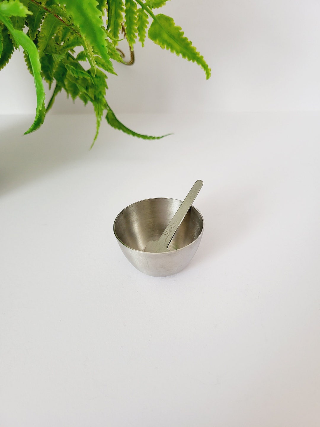Vintage Viners International Small Stainless Steel Mustard Pot and ...