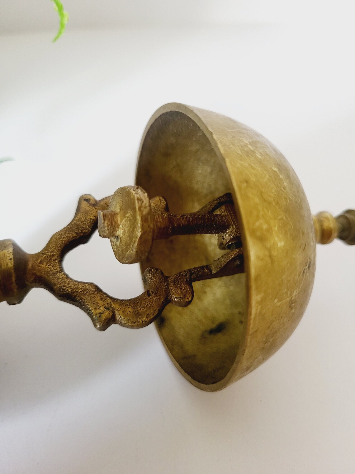 Vintage Brass Desk Bell / Hotel Bell / Service Ringer / Shop Counter ...