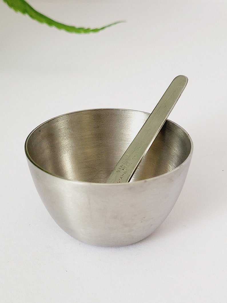 Vintage Viners International Small Stainless Steel Mustard Pot and ...