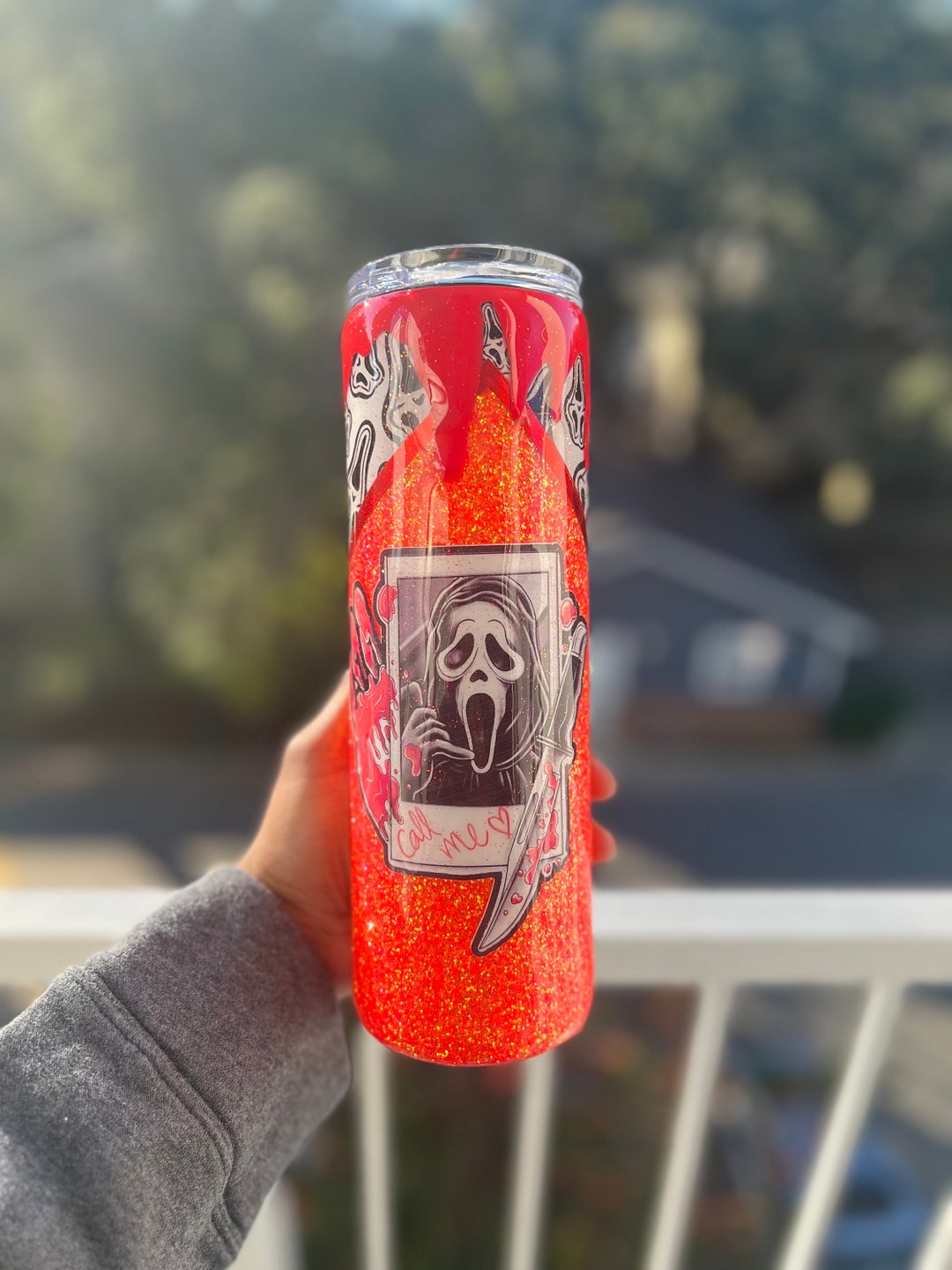 Ghostface Drip Tumbler - Etsy