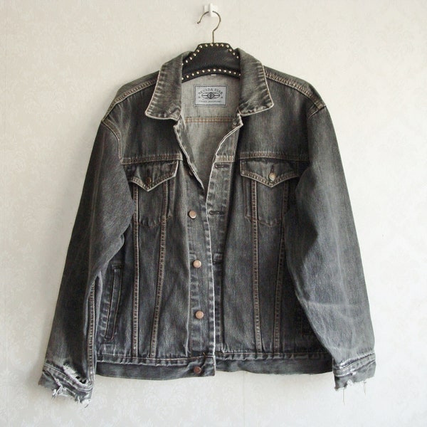Grunge Denim Jacket - Etsy