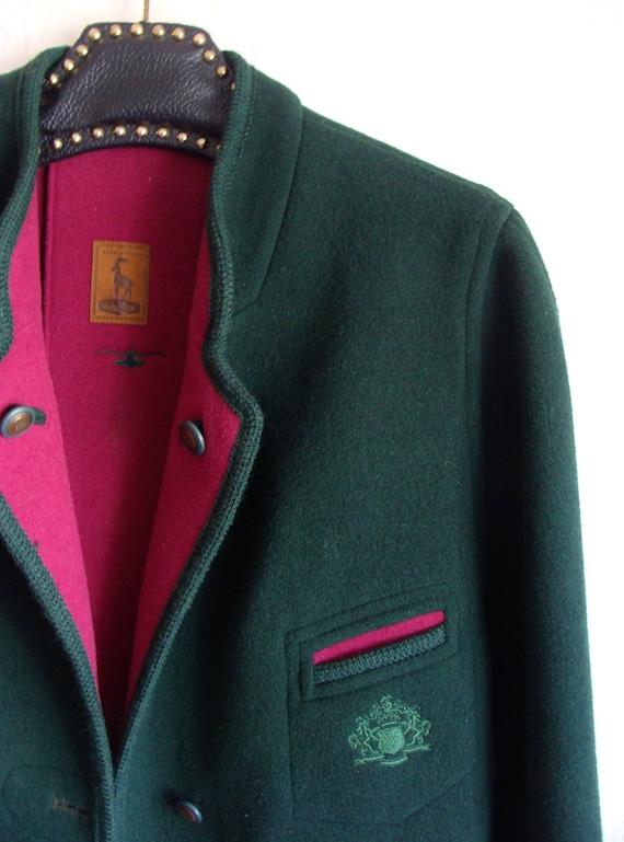 Forest Green Wool Jacket Coat, Duster Coat Women’s Si… - Gem