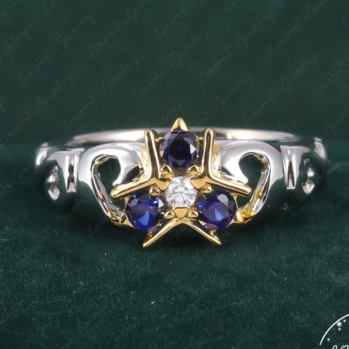 Zora Sapphire Video Game Engagement Ring 14K Gold Legend of - Etsy