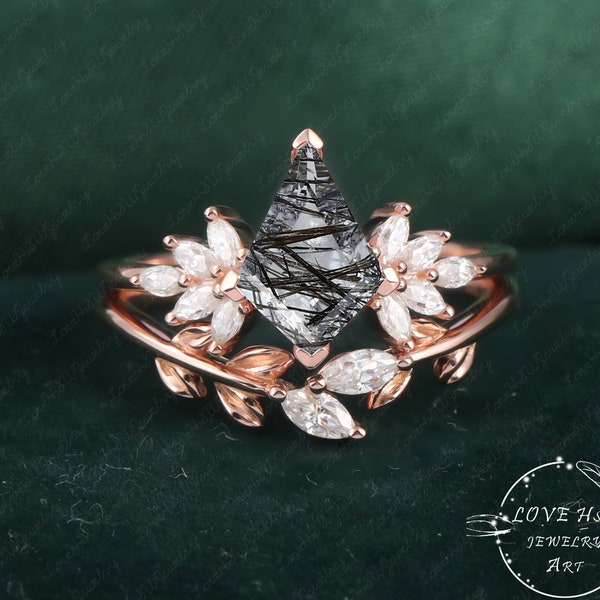 Rutilated Quartz Engagement Ring - Etsy