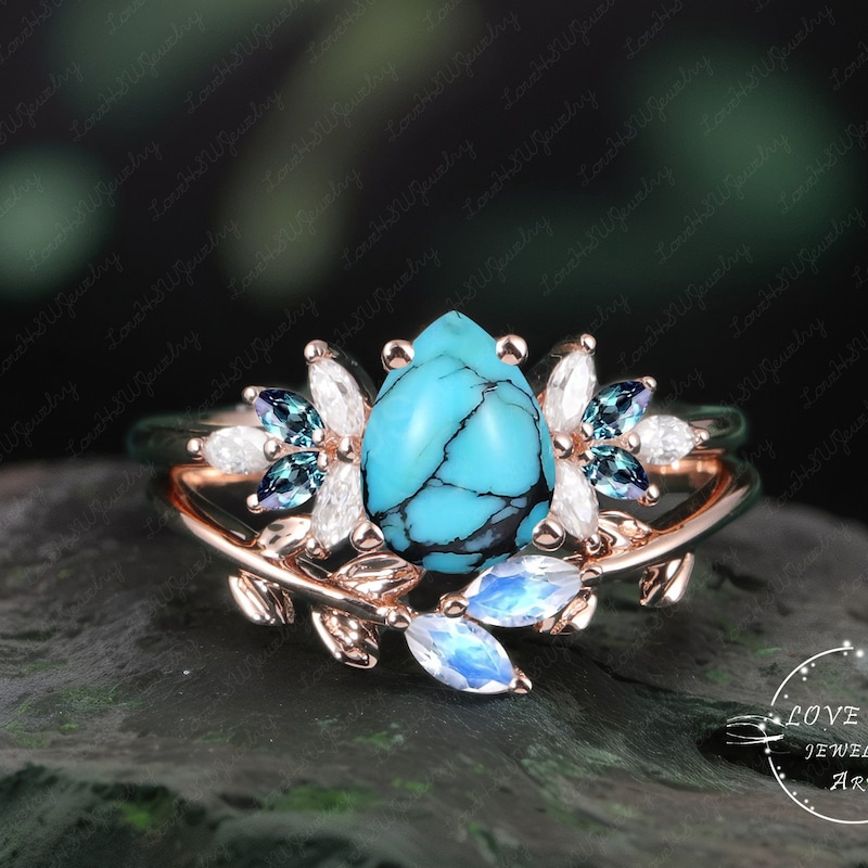 Turquoise Engagement Ring - Etsy