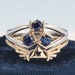 Triforce Zora's Sapphire Spiritual Stone Diamond / Moissanite Custom ...