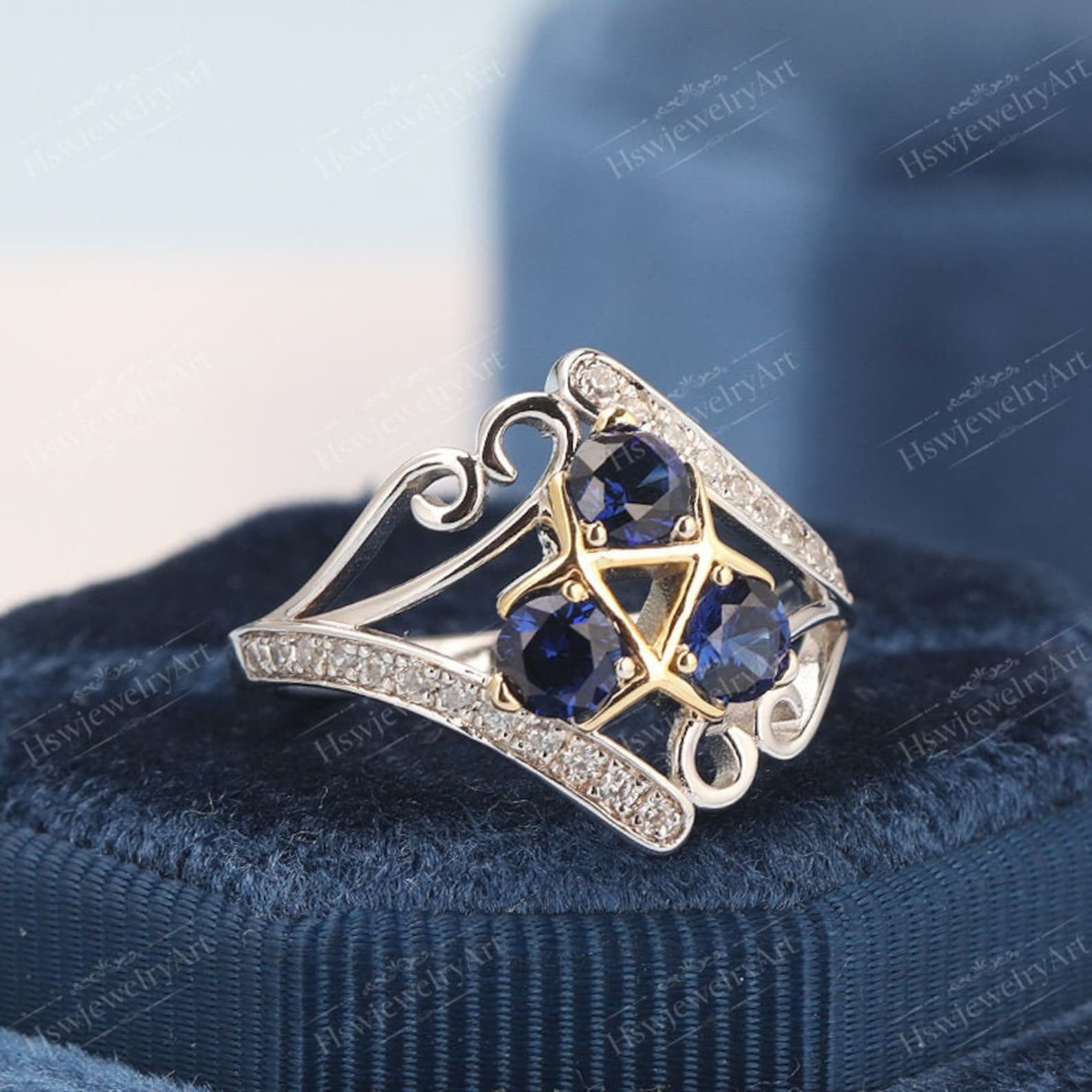 Zora's Sapphire Legend of Zelda Engagement Custom Ring - Etsy