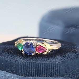 Legend of Zelda Zora Lab Sapphire Spiritual 3 Color Stone Engagement ...