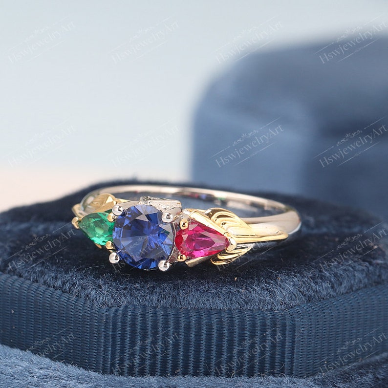 Legend of Zelda Zora Lab Sapphire Spiritual 3 Color Stone Engagement ...