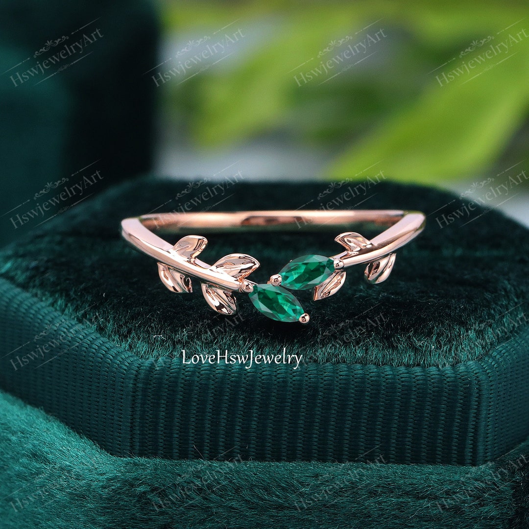 Unique Rose Gold Wedding Band Matching Wedding Band Delicate - Etsy