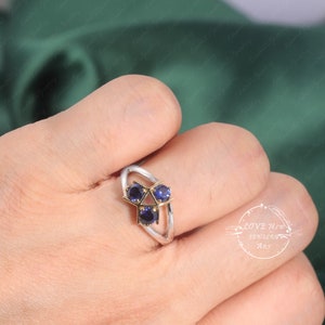 Zora's Sapphire Spiritual Stone Custom Ring 925 Sterling Silver Gold ...