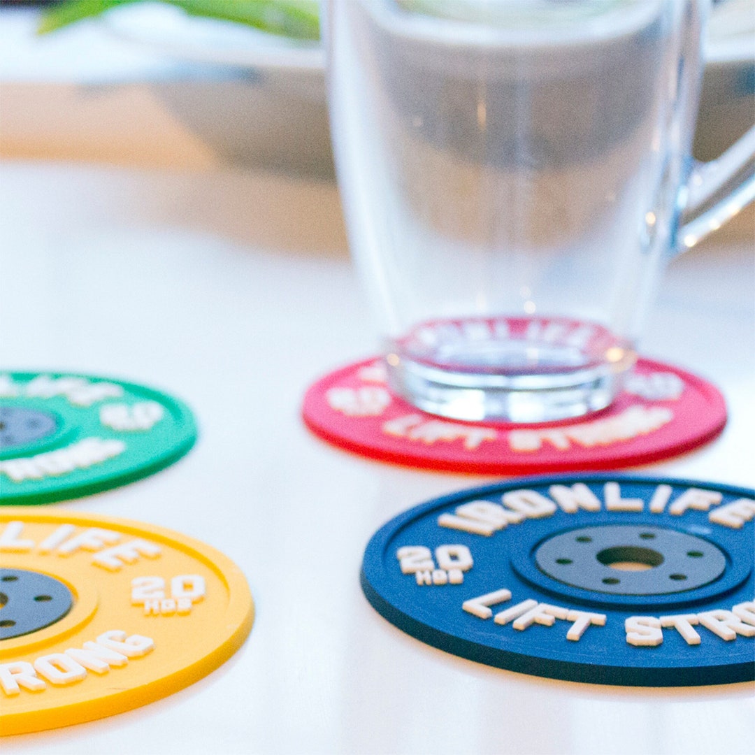 Weight Plate Coasters, Weight Plates Gym Gifts for Men Him, Gym Gifts ...