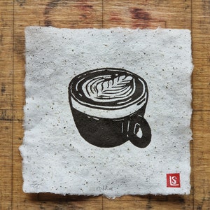 Limited Edition Coffee Lino Print - Etsy