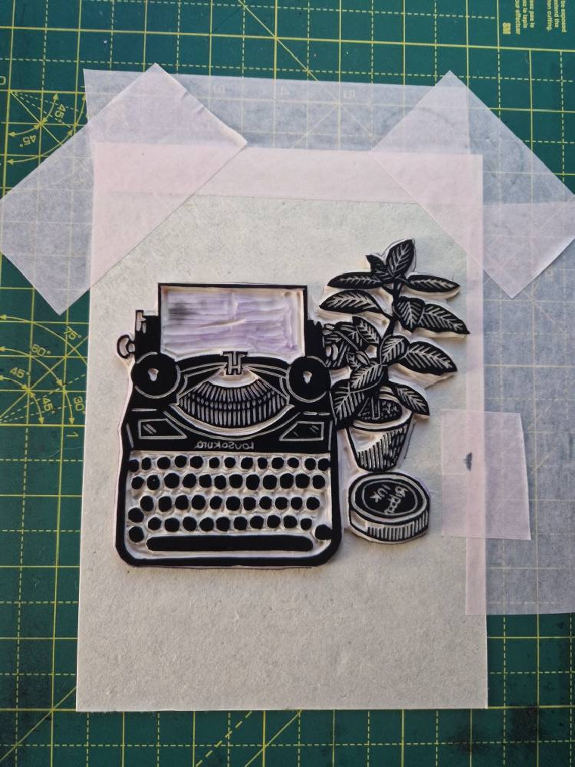 Resident Evil Inspired Lino Print Typewriter - Etsy