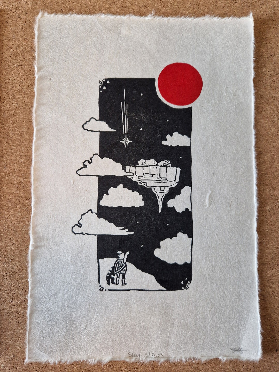 Zelda Totk Inspired Lino Print Sky Islands - Etsy
