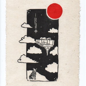 Zelda Totk Inspired Lino Print Sky Islands - Etsy