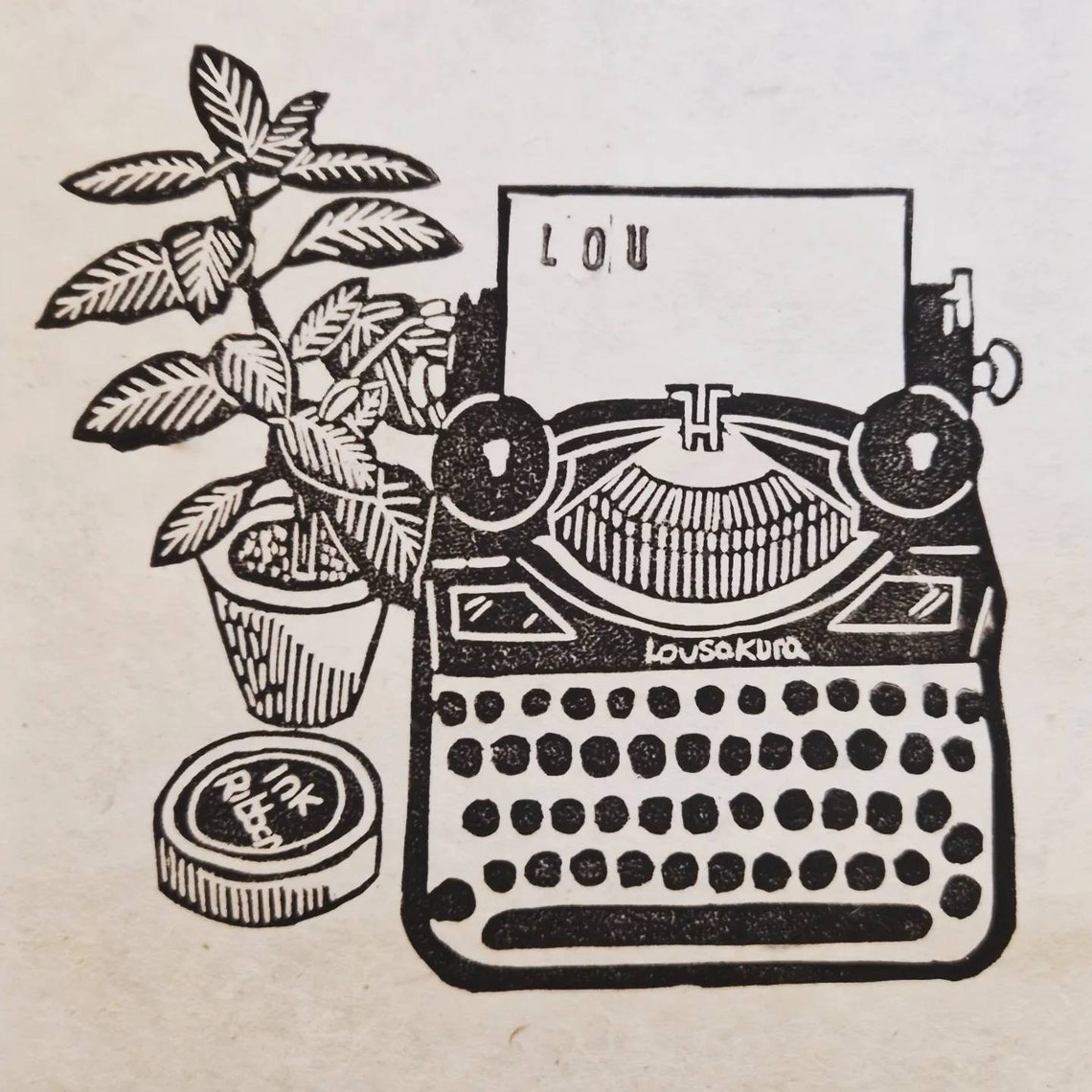 Resident Evil Inspired Lino Print Typewriter - Etsy